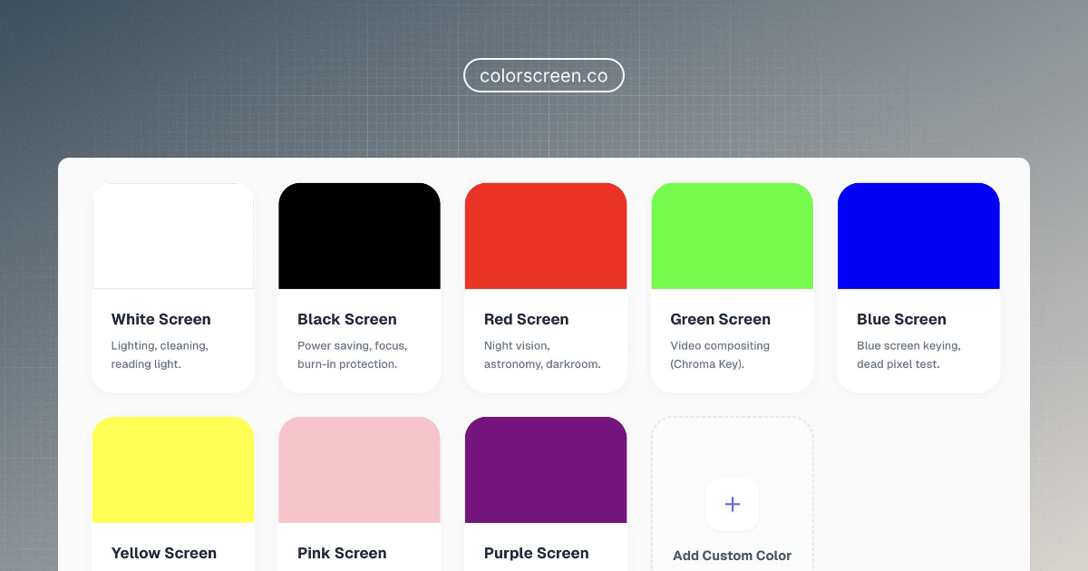 Yellow Screen For Warm Light - Full Screen Page | ColorScreen